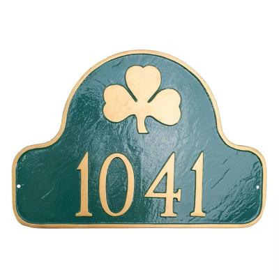 China Custom Shape Outdoor UV Printed Brass Plaque Sign Scratch Resistant for Office Lobby for sale