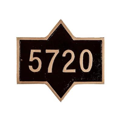 China Customizable Outdoor Industrial Grade Metal Nameplate Sign Plaque for Hotel Apartment Doorplate 2mm for sale