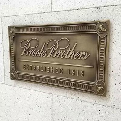 China Customizable Traditional Safety Commemorative Plaque Metal Sign for Building Dedication for sale