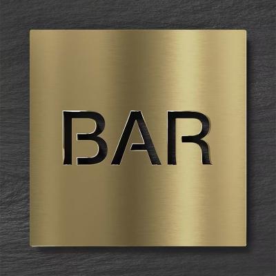China Customizable Outdoor Waterproof Hollow Metal Plaque Sign 0.5mm Thickness for Bar Wall Display for sale