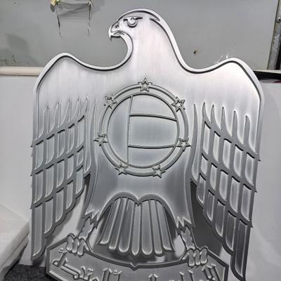 China Custom Brass Aluminum Carved Plaque Sign for Business Trophy Customizable Size for sale