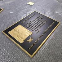 China Custom Aluminum Brass Carved Plaque Sign for Business Street 3D Relief Engraving for sale