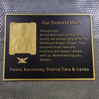 China Custom Aluminum Brass Carved Plaque Sign for Business Street 3D Relief Engraving for sale