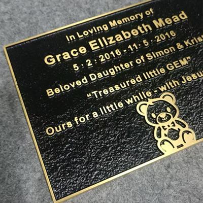 China Customizable Modern Memorial Brass Solid Letter Plaque & Sign with Custom Design and Engraving for Commemorative Decor for sale