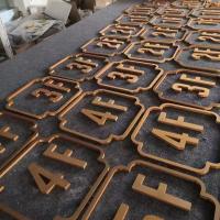 China Custom Embossed Metal Room Sign Brass Identification Plaque with Decorative Border UV Printing 200mm for sale