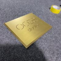 China Custom Brass Aluminum Metal Plaque Sign CNC Engraved Storefront Nameplate 3D Relief for sale