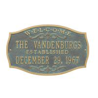 China CNC Engraved Brass Aluminium Anti-Corrosion Plaque Sign for Building Entrance Custom Size for sale
