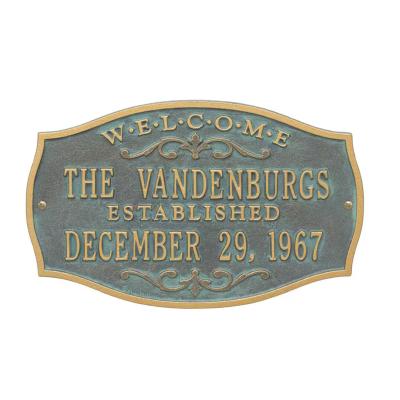China Custom Metal Plaque Sign Stainless Steel Aluminum Brass Engraved for Park Hotel Signage for sale