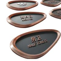 China Custom 3D Metal Restroom Signage Stainless Steel Brass WC Toilet Plaque for Public Bathroom for sale