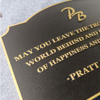 China Custom Brass Aluminum Metal Plaque Signage for Indoor Outdoor Wall Wayfinding with UV Printing for sale