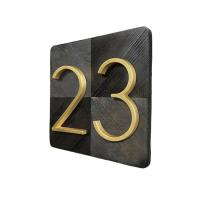 China Custom Metal Door Number Sign Plaque Stainless Steel Brass Hotel Room Name Plate 3D Engraved for sale