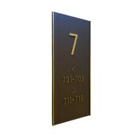 China Custom Brass Aluminum UV Printed Wayfinding Door Signage for Hotels Restaurants 2mm Thick for sale