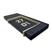 China Custom Metal Signage Brass Aluminum Hotel Door Room Number Sign UV Printing Engraving Wayfinding All Sizes for sale