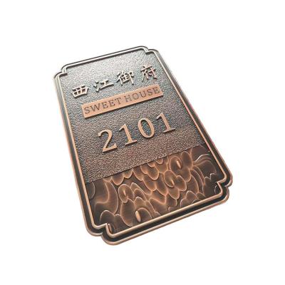 China Custom Outdoor Business Signs Metal Brass Aluminium Plaque for Shops Office Doors Wall Signs 2mm for sale