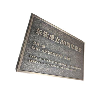 China Custom Antique Brass Aluminum Metal Plaque with UV Printing Engraving for Logo for sale