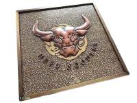 China Custom Brass Aluminum Metal Plaque UV Printing Engraving Personalized Retro Design 3D Relief for sale