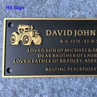 China Custom Bronze Memorial Plaque Grave Commemorative Metal Crafts 8x10 Inch Ready to Ship for sale