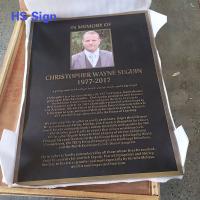 China Custom Bronze Memorial Plaque Grave Commemorative Metal Crafts 8x10 Inch Ready to Ship for sale