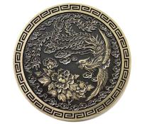 China Custom 3D Relief UV Printed Brass Aluminum Commemorative Metal Plaque 2mm Thick for sale