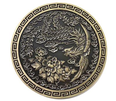 China Custom 3D Relief UV Printed Brass Aluminum Commemorative Metal Plaque 2mm Thick for sale