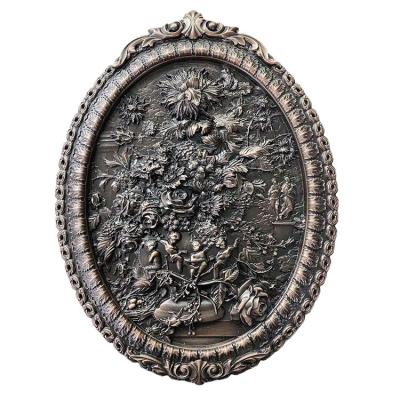 China Personalized Customized Brass Aluminium Commemorative Plaque Custom Design 3D Modeling Relief Engraving UV Printing 4 Color for sale