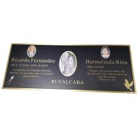 China Custom Brass Bronze Memorial Plaque for Cemetery Outdoor UV Printing Anodizing 2 Year Warranty for sale