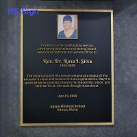 China Custom Brass Bronze Memorial Plaque for Cemetery Outdoor UV Printing Anodizing 2 Year Warranty for sale