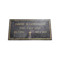 China Custom Etched Grave Name Plaques Decorative Memorial Brass Aluminum Metal Plaque 2mm for sale