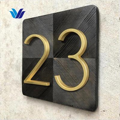 China Wholesale LED Stainless Steel Bronze House Number 6000K 30000Hrs Indoor Outdoor for sale