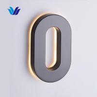 China HONGSEN 316 Stainless Steel LED Address Sign 6000K 30000Hrs Outdoor House Number Light for sale