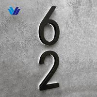 China HONG SEN Custom Metal LED House Number Light Plate 6000K Daylight Outdoor Sign for sale