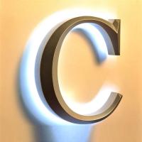 China HONG SEN Custom Metal LED House Number Light Plate 6000K Daylight Outdoor Sign for sale