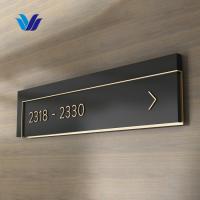 China Hongsen Custom Metal LED House Number Sign 6000K for Indoor Outdoor Hotel Company Park for sale