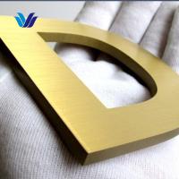 China HONGSEN Custom LED House Number Plaque 3D Backlit Metal Letters Door Address for Hotel 6000K for sale