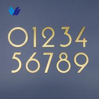 China HONGSEN Custom LED House Number Plaque 3D Backlit Metal Letters Door Address for Hotel 6000K for sale
