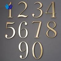 China HONGSEN Custom LED House Number Plaque 3D Backlit Metal Letters Door Address for Hotel 6000K for sale