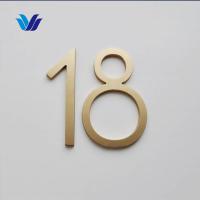 China HONGSEN Custom LED House Number Plaque 3D Backlit Metal Letters Door Address for Hotel 6000K for sale