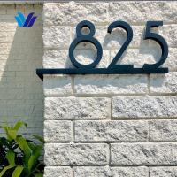 China HONGSEN Custom LED House Number Plaque 3D Backlit Metal Letters Door Address for Hotel 6000K for sale