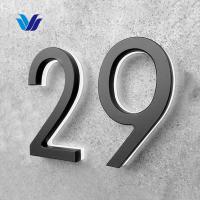 China Custom Metal 3D LED House Number Sign Outdoor Waterproof Stainless Steel 6000K 30000H for sale