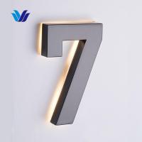 China Custom Stainless Steel LED House Number Sign 6000K 30W for Outdoor Hotel Mall Decoration for sale