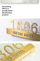 China Custom 3D Stainless Steel LED Backlit House Number Sign 6000K for Hotel Door Room for sale