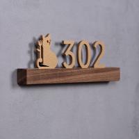 China Custom Stainless Steel 3D LED Hotel Number Sign 110V AC IP65 Waterproof House Number for sale