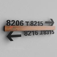 China Custom Stainless Steel 3D LED Hotel Number Sign 110V AC IP65 Waterproof House Number for sale