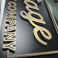 China Stainless Steel 3D LED Backlit Sign IP65 Waterproof Customizable Business Signboard DC 12V for sale