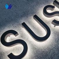 China HS Custom LED Acrylic Mini Letter Sign 12V DC Wall Mounted Light Up Sign 6000K for sale