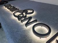 China HS Custom LED Acrylic Mini Letter Sign 12V DC Wall Mounted Light Up Sign 6000K for sale