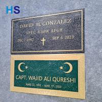 China Large Brass or Bronze Memorial Plaque with Custom Lettering and Portrait Engravings Using Gravure Printing for sale