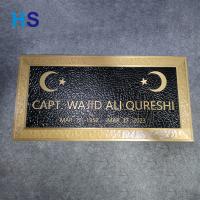 China Large Brass or Bronze Memorial Plaque with Custom Lettering and Portrait Engravings Using Gravure Printing for sale