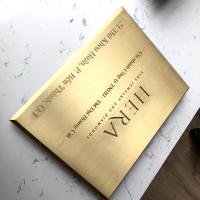 China Customizable  high-end solid brass signage and plaques featuring engraved brand logos and lettering for businesses and offices. for sale