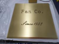 China Custom Logo Plaque Customized Brass Plaques – Gold-Finish High-End Brand Signage for sale